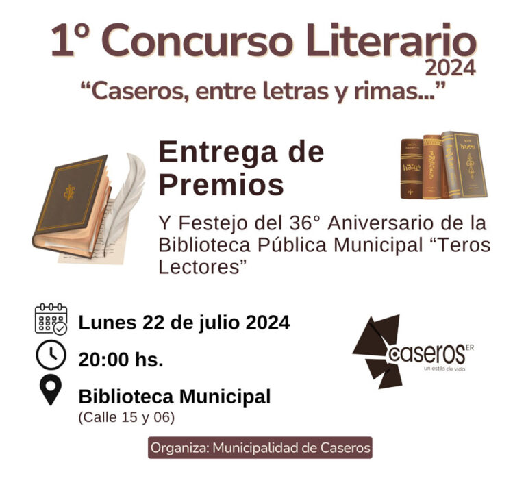 Dictamen y premiación del I Concurso Literario “Caseros, entre letras y ...